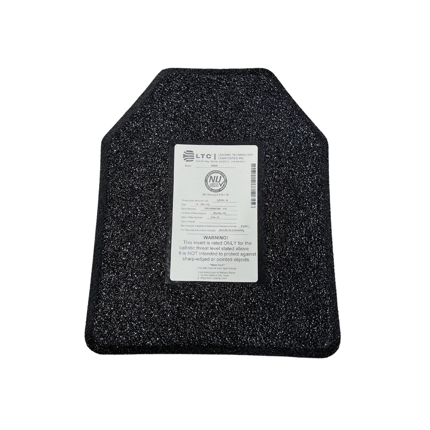 LTC 23620 NIJ 06 Level III+ SAPI Plate — Top Armor